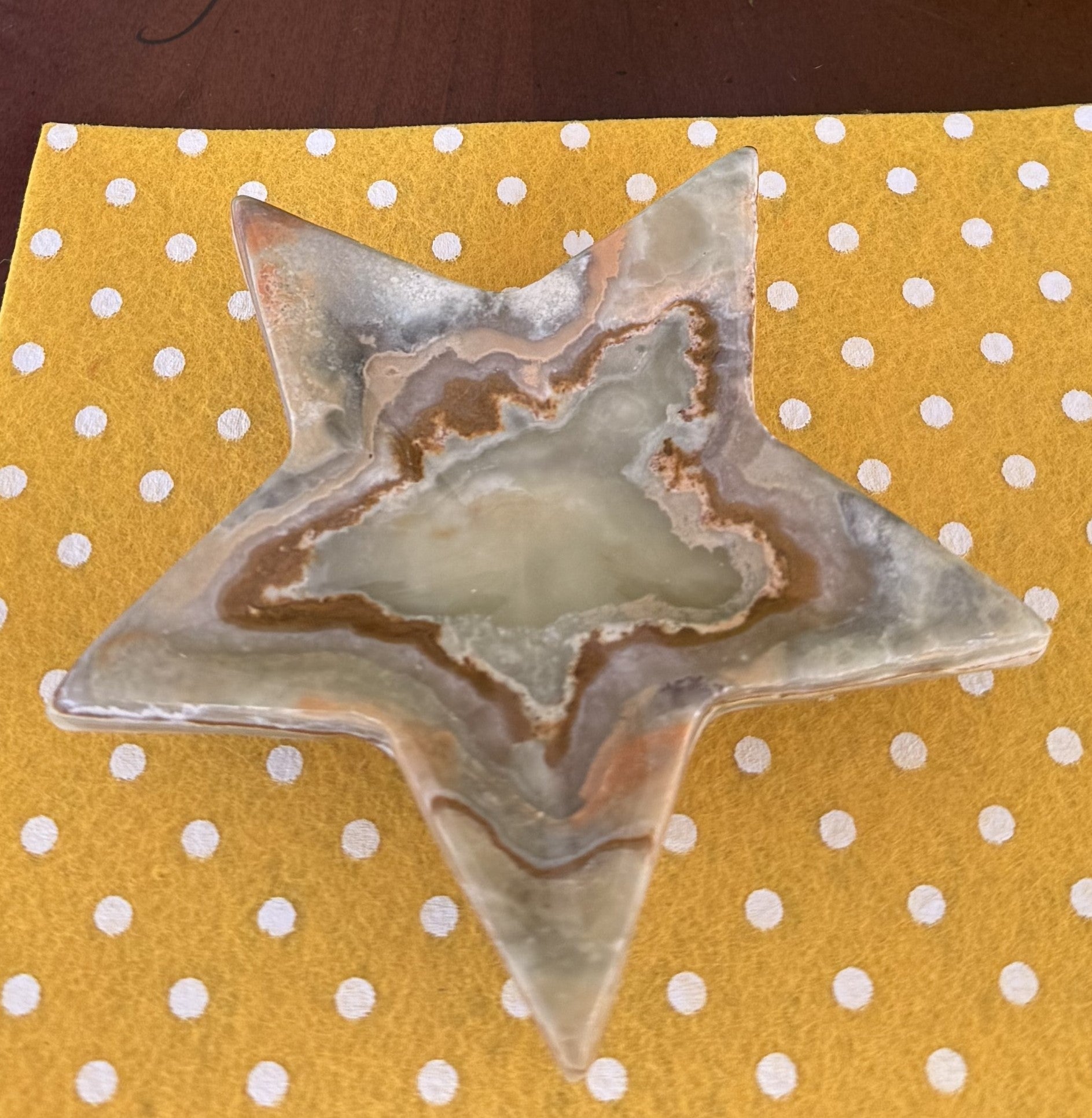 Home Decor - Green Banded Onyx Star - stunning addition to any display ...